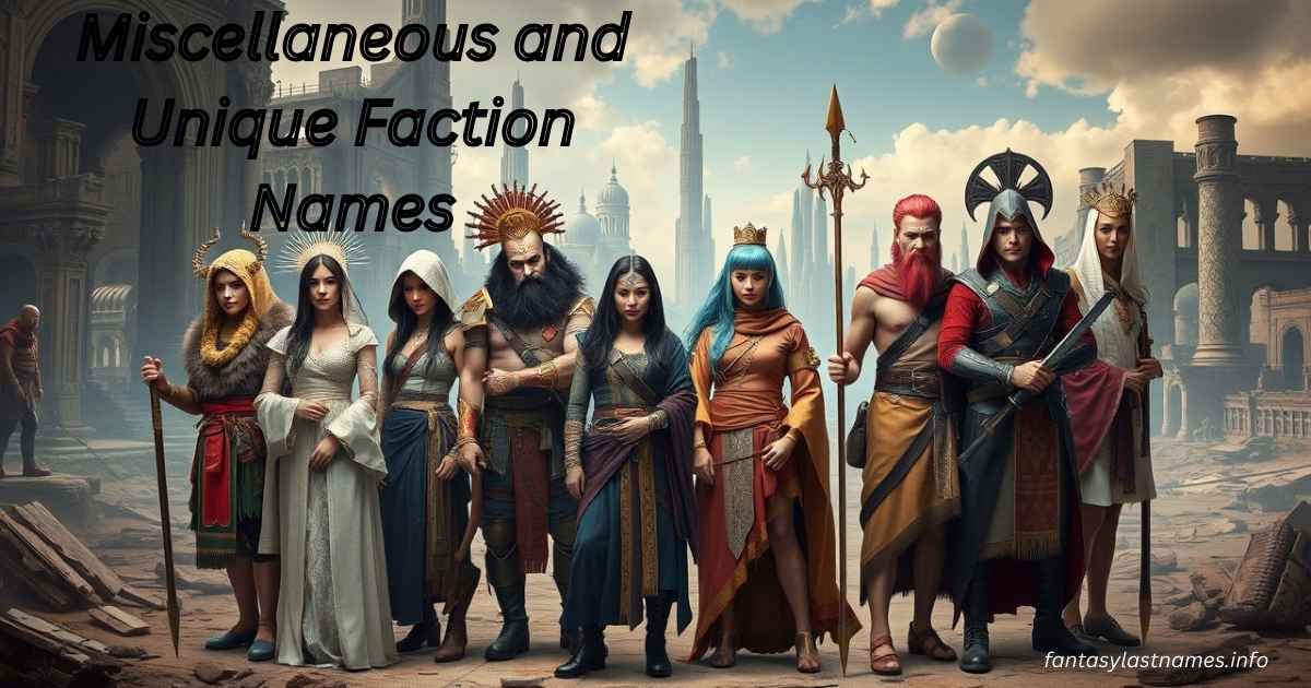 550+ Faction Names: Unique, Powerful, and Memorable Ideas